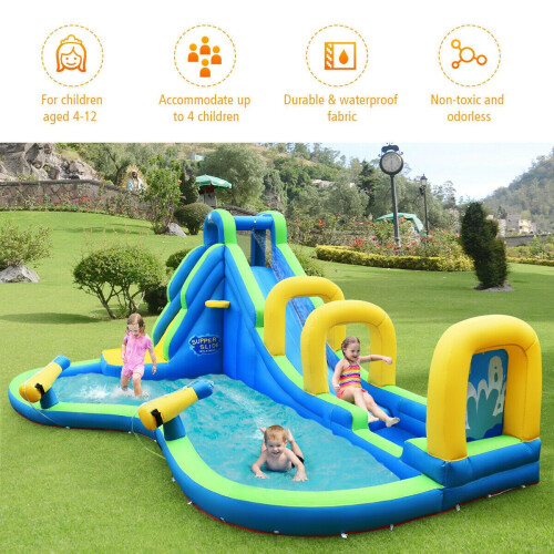 Inflatable Slide with Splash Pool & Water Cannons on OnBuy