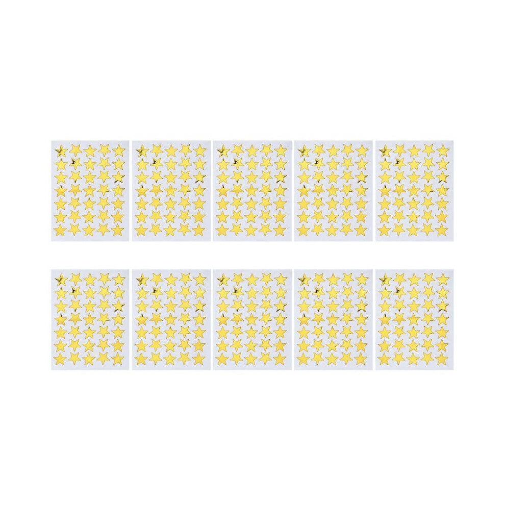 10 Pcs Stickers Students Teacher Reward Stickers Gold Star Sticker Star ...