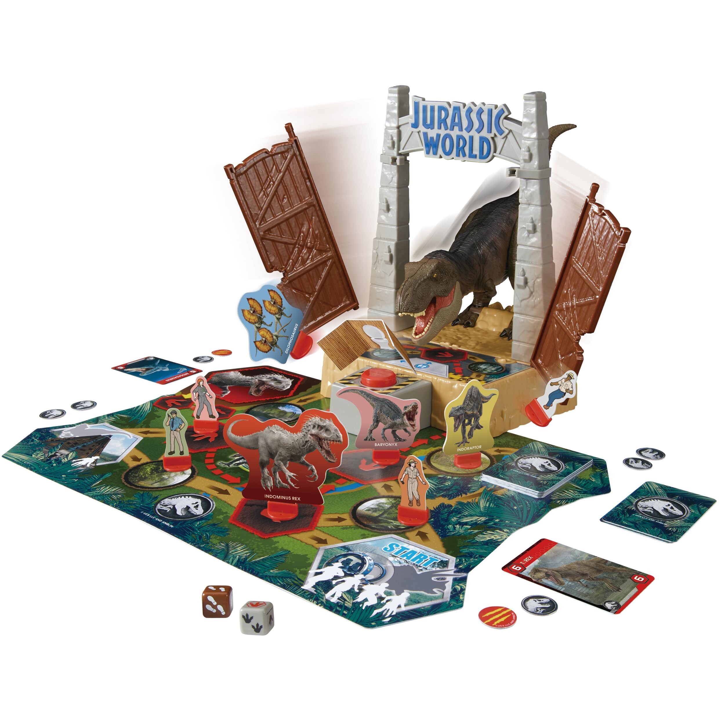 Jeux poques Jurassic World T. Rex Panic - Jeu de dinosaure de table bourr d'action pour 5 ans et ...