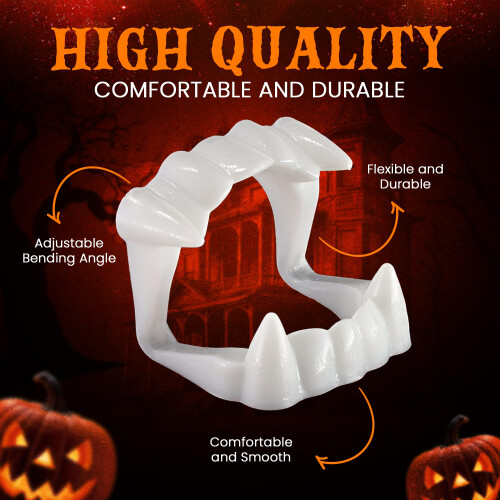 Srenta 144 Pack Vampire Teeth Kids Size - White Fake Vampire Teeth for ...