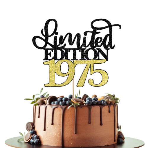 Leetaivie Limited Edition 1975 Cake Topper Happy 50th Birthday Cake ...