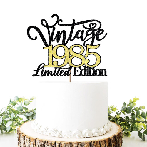 Migeaks vintage 1985 limited edition cake topper-40th birthday happy ...