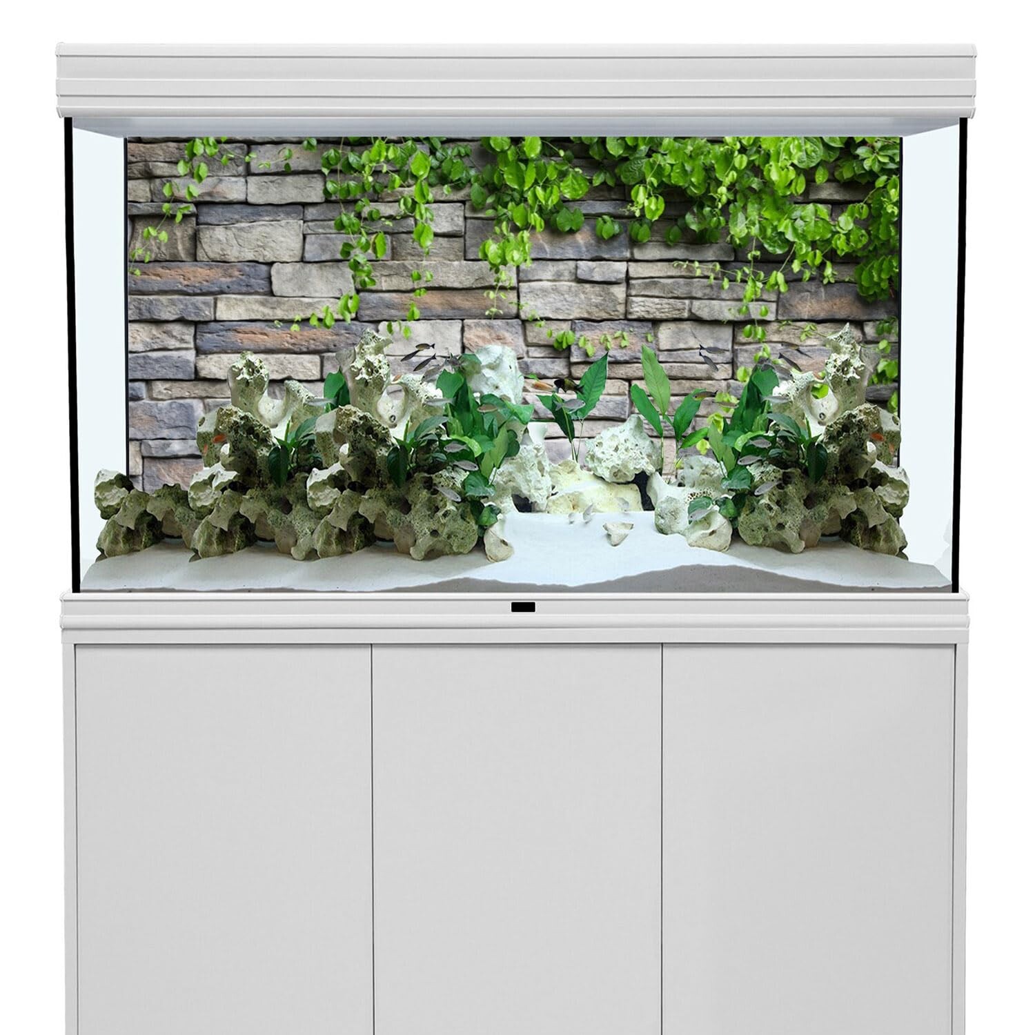 Vinyle Awert 36x24 pouces en pierre mural aquarium fond roche Rock Pishing Fond de p che la ...