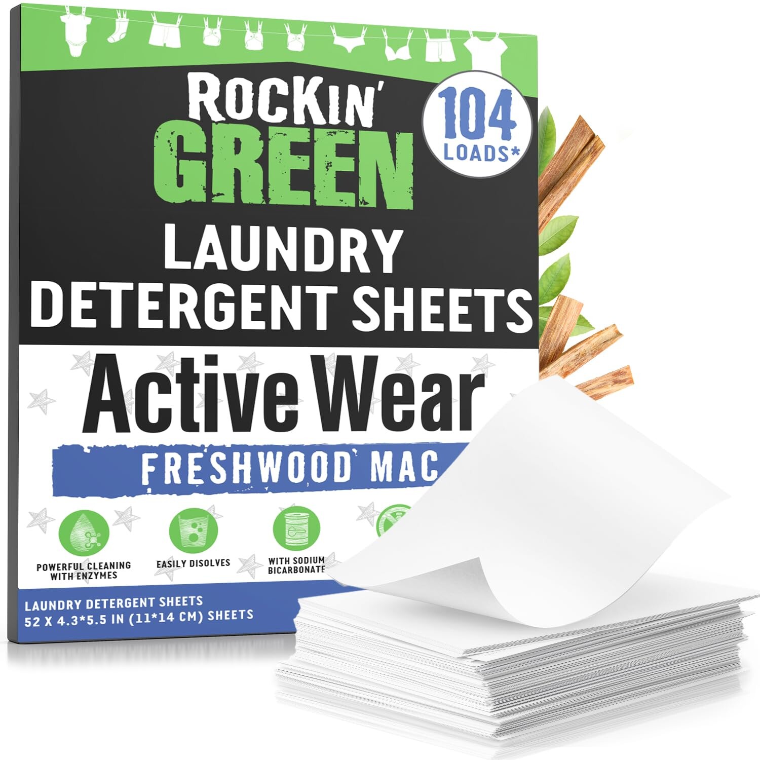 Rockin 'Green Active Wear Travel Laundry Dergents Feuilles - Dergent de ...