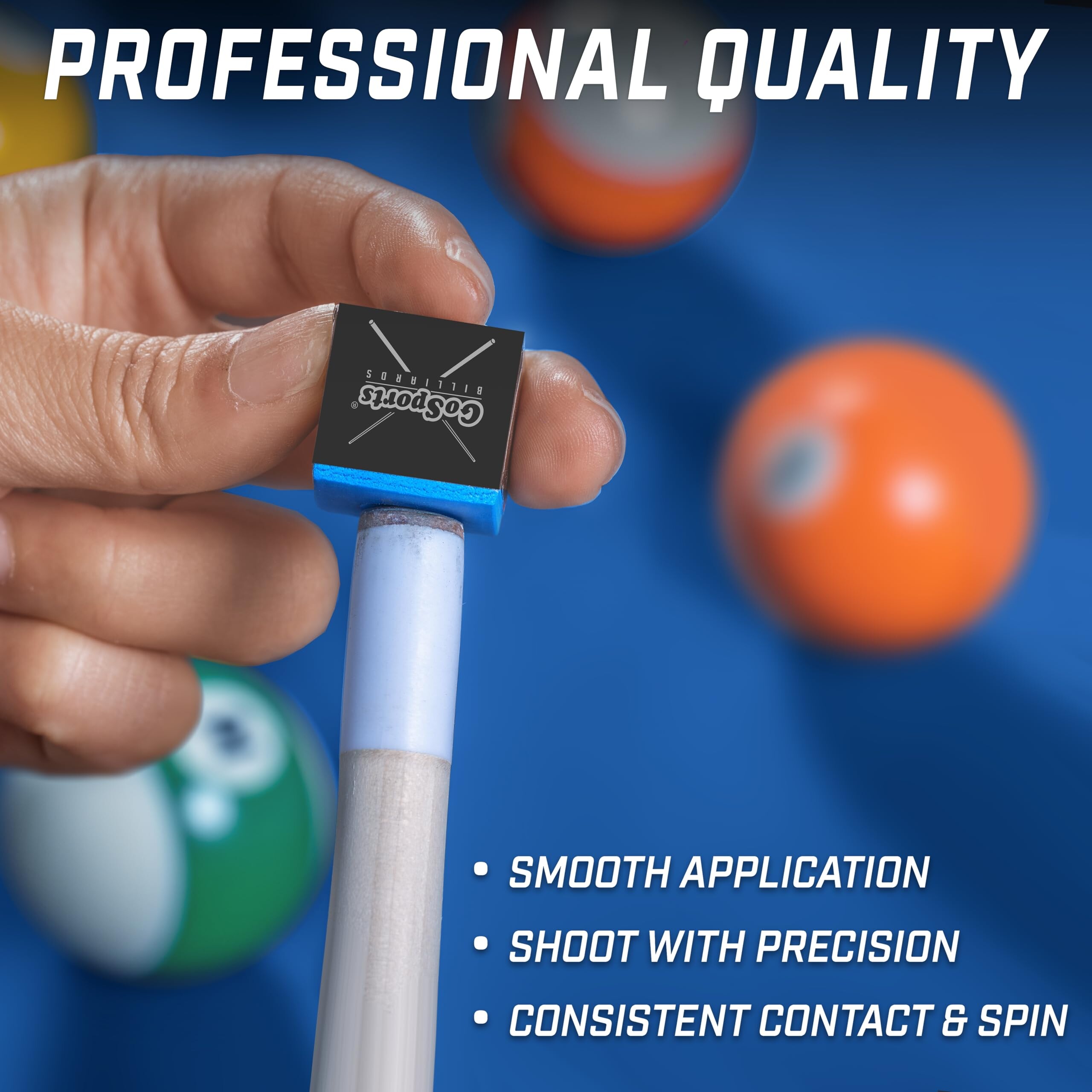 Gosports Premium Pool Cue Calk Cube 12 Pack - Blue Billard Pool Stick ...
