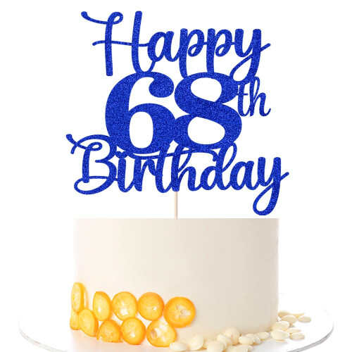 Kaoenla Happy 68th Birthday Cake Topper Hello 68 Cheers to 68 Years ...