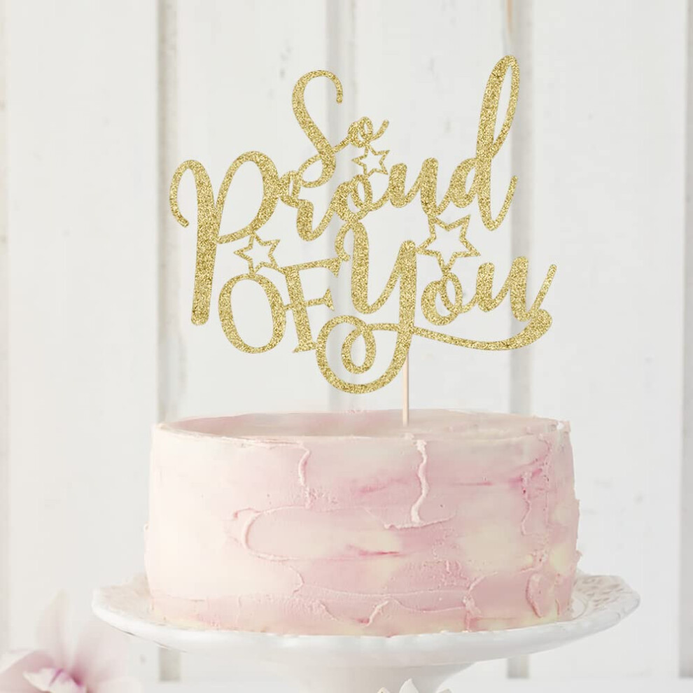 Sleyberoy Glitter si fier de vous Graduation Cake Topper ...