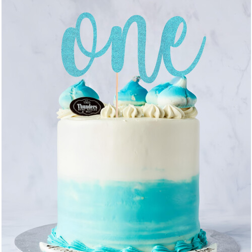 EONNCNT One Cake Topper - Sky Blue Glitter 1st Birthday Cake Decorating ...