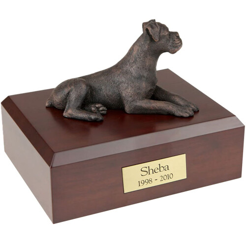 Personalized Small Boxer Dog Figurine Pet Cremation Urn for Ashes ...