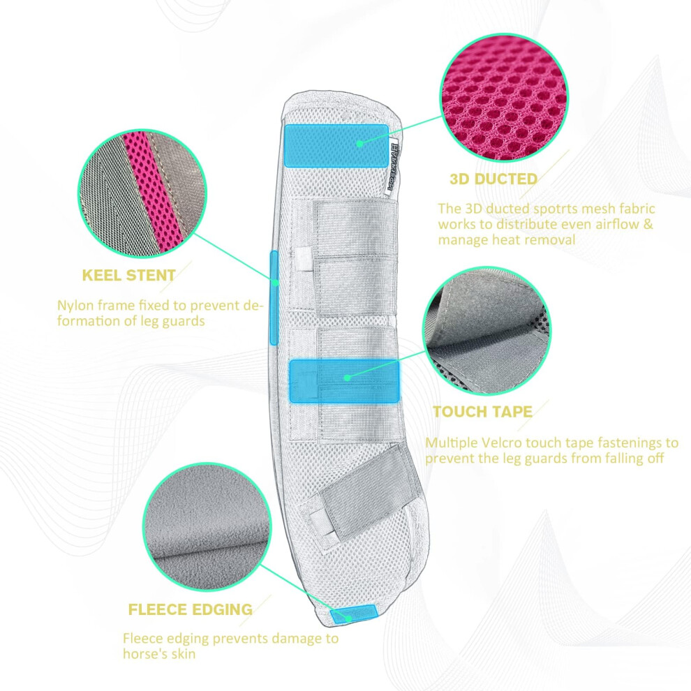 Harrison Howard Horse Fly Boots Leg Guards Fly Boots Protection Set of ...