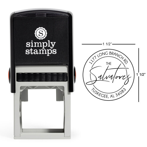 Custom Round Return Address Stamp | Self-Inking or Wood | Rubber ...