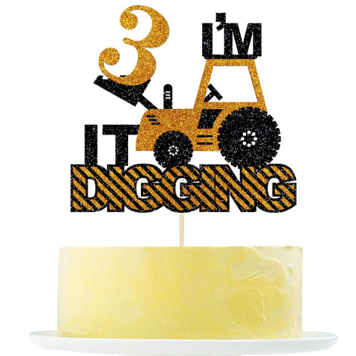 Construction 3rd Birthday Cake Topper on OnBuy