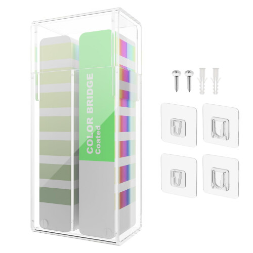 Homakover Acrylic Pantone Color Guide Organizer Box Modern Clear ...