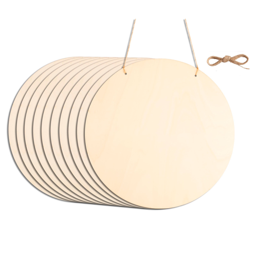 10 círculos de madera de 30 cm para manualidades, letrero colgante de ...