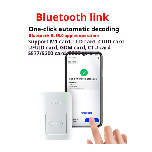 NFC Read-Write Device, Card Reader, Encrypted Access Control Decoder, Compatible with Bluetooth ...