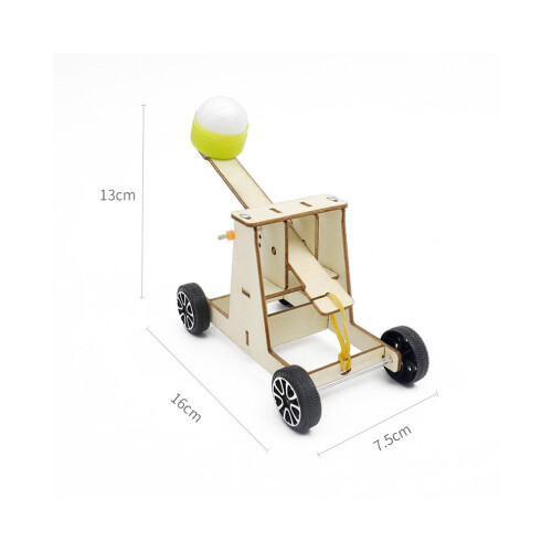 Modelo de experimento científico de catapulta ensamblado a mano ...