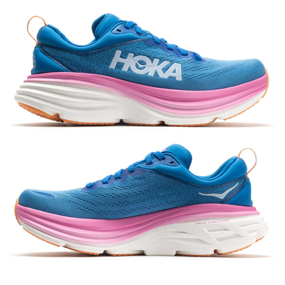 (Blue & Pink, UK5.5/EU38.5) HOKA ONE ONE Clifton 8 Adult Lightweight ...
