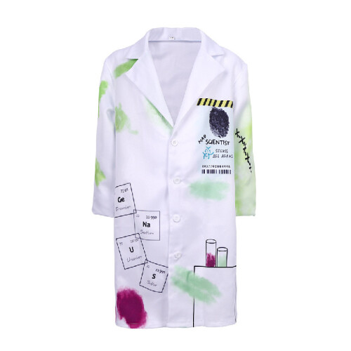 (130cm) Cosplay Scientist Crazy Costume Coat Kid Adult Halloween Stage ...