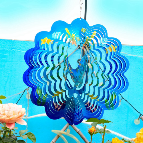 3D Wind Spinner Cetacean 12Inch Garden Laser Cut Hanging Wind Spinner ...