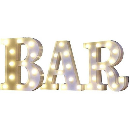 Lámpara decorativa con letras LED Regenboghorn, barra con alfabeto ...