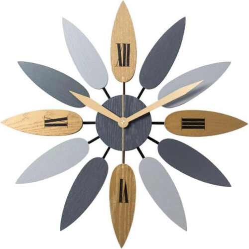 Modern Design Wall Clock Giant Wall Clock 52cm Leaf Shape Wall Clock ...