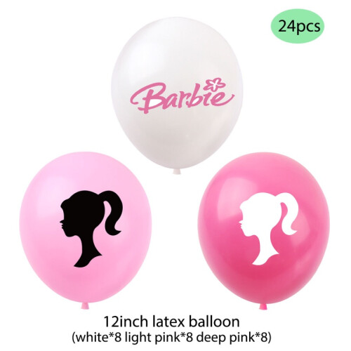 (24 Balloons)Conjuntos de Decoração para Festa Temática da Barbie ...