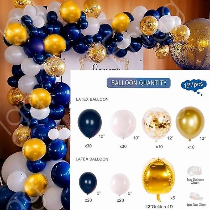 Black Gold Balloon Garland Arch Kit Confetti Latex Balloon 30th 40th ...