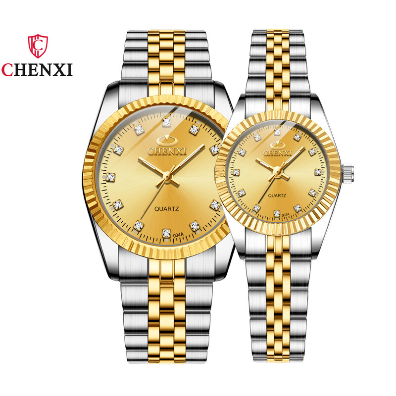 (paire de montres en or) CHENXI Nouvelle montre de couple de marque de ...