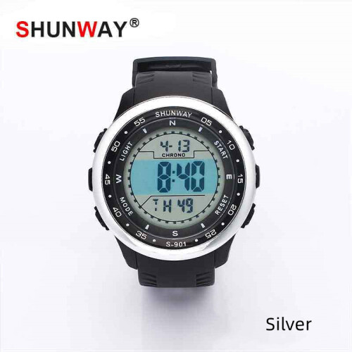 (S901-Plata) Reloj electrónico deportivo para hombre, resistente al ...