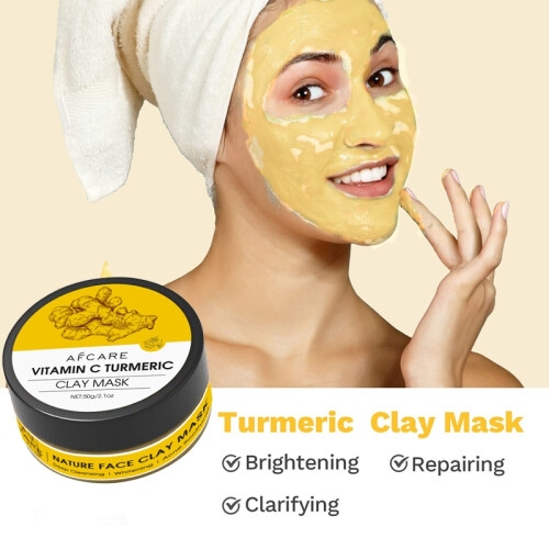 (Vitamin C Turmeric) Vitamin C Turmeric Mud Clay Mask Fade Melanin ...
