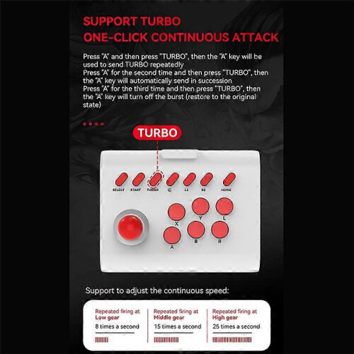 Wireless Arcade Game Console Bluetooth Joystick Controller for Box PC ...