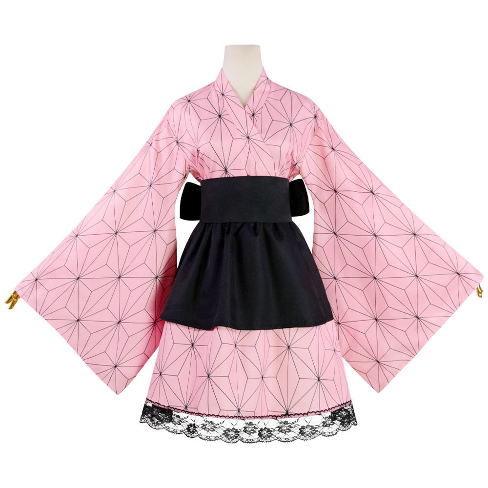 (Nezuko version (lace edge), XX-Large) Demon Slayer Style Cosplay Dress ...