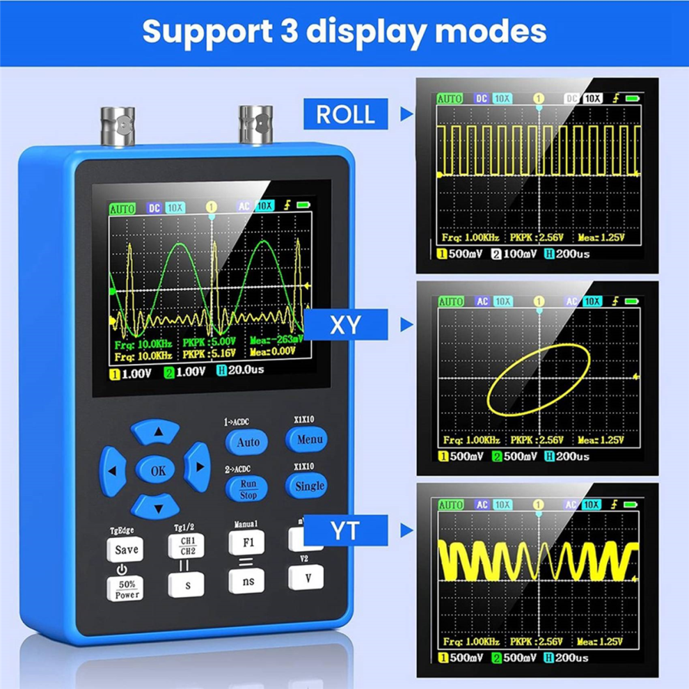 Oscilloscope numérique DSO2512G à 2 canaux, bande passante de 120 MHz ...