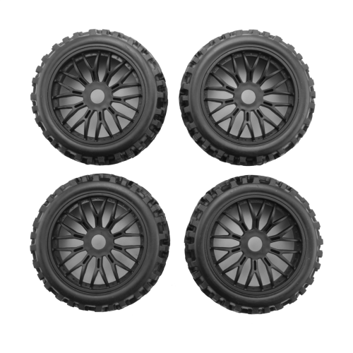 4Pc RC Wheels and Tyres with Hex 17mm Wheels Rims 1/8 Scale on OnBuy