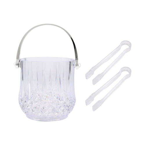 Ice Bucket Plastic Ice Bucket with Handle Acrylic-Transparent on OnBuy