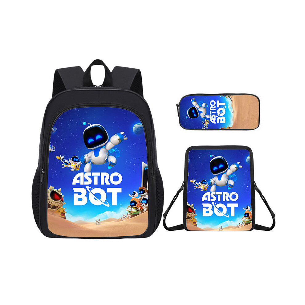 (02) Cartoon Backpack Student Pack With Astro Bot Graphic Printing ...