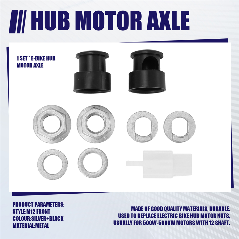 E-Bike Electric Bicycle Hub Motor Axle M12 Front Lock Nut /Lock on OnBuy