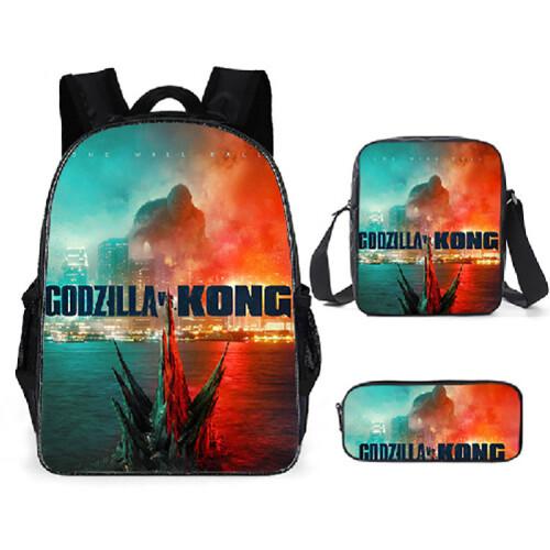 (Style J) Godzilla Anime Cartoon Shoulder Bag Pencil Case Kids School ...