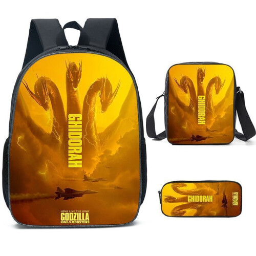 (Style U) Godzilla Anime Cartoon Shoulder Bag Pencil Case Kids School ...