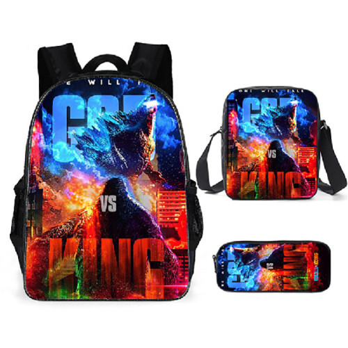 (Style W) Godzilla Anime Cartoon Shoulder Bag Pencil Case Kids School ...