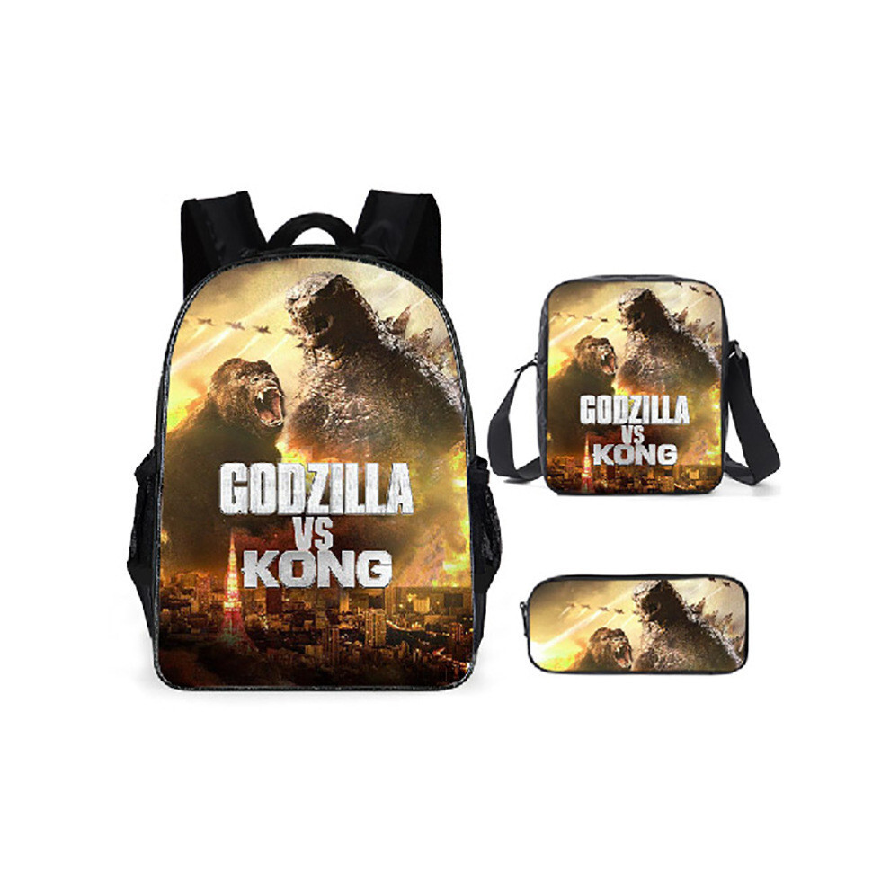 (Style H) Cartoon Godzilla Anime Shoulder Bag Pencil Case Kids School ...