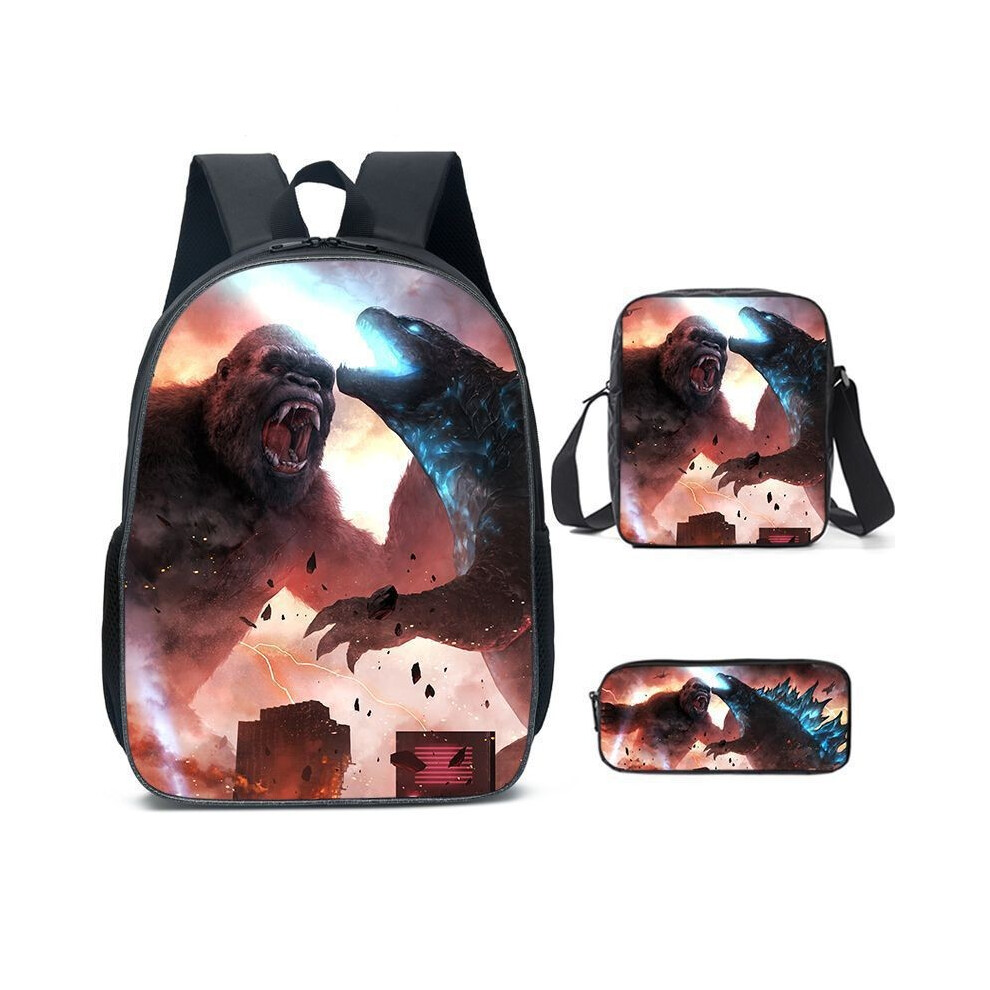 (Style D) Cartoon Godzilla Anime Shoulder Bag Pencil Case Kids School ...