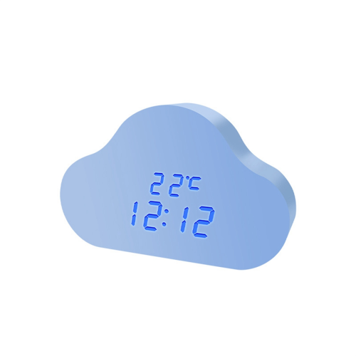 Alarm Clock Cloud Clock Bedside Snooze LED Voice Digital USB Clock B on ...