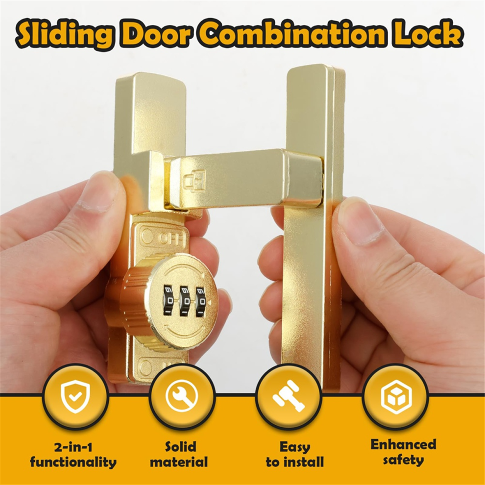 Serrure de porte de grange, serrure à loquet basculant avec combinaison à 3 chiffres on OnBuy