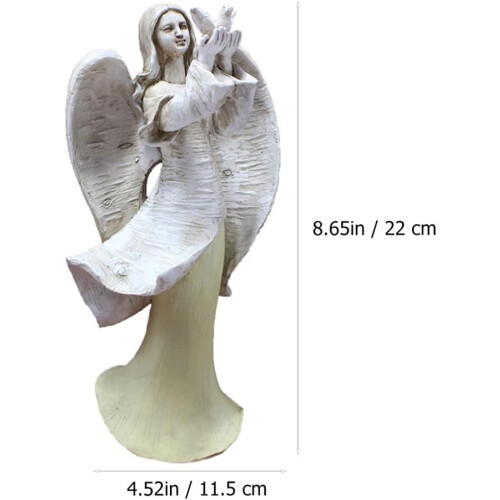 (Confezione da 2) Statua di angelo da giardino, statua di angelo ...