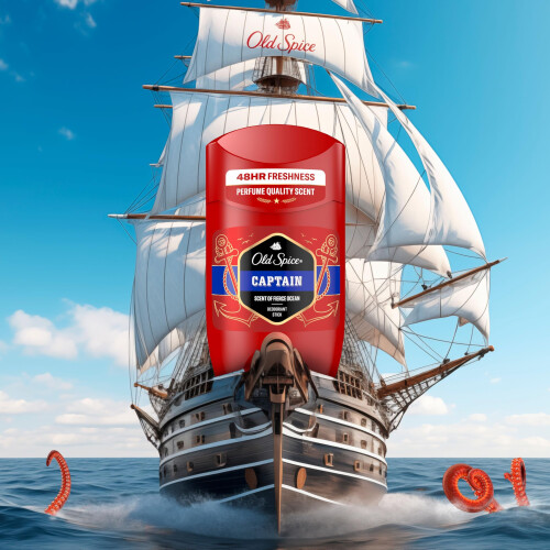 Old Spice Captain Deodorant Stick For Men 6x50 ml, 48H Fresh, 0% ...