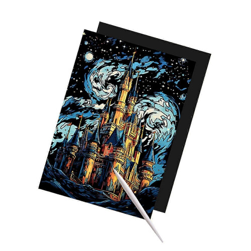 (Park, One size) Scratch Paper Art Set Black Scratch Sheet Game Kid ...