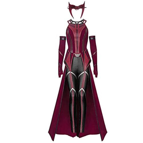 (red, XL) Wanda Maximoff Outfits for Scarlet Witch Cosplay Costume Red ...