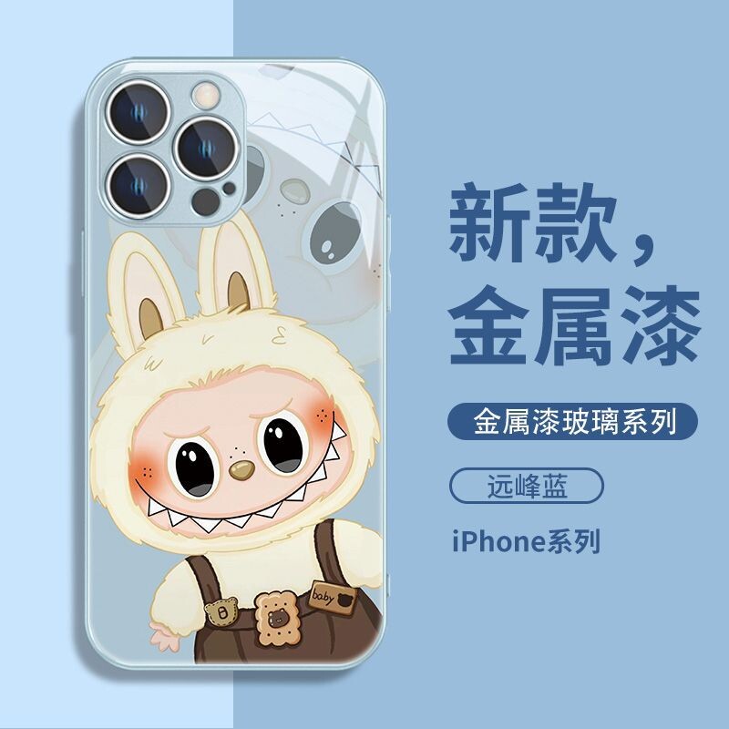 Labubu Labubu Apple 15 phone case iPhone 14 Pop Mart P60 liquid glass ...