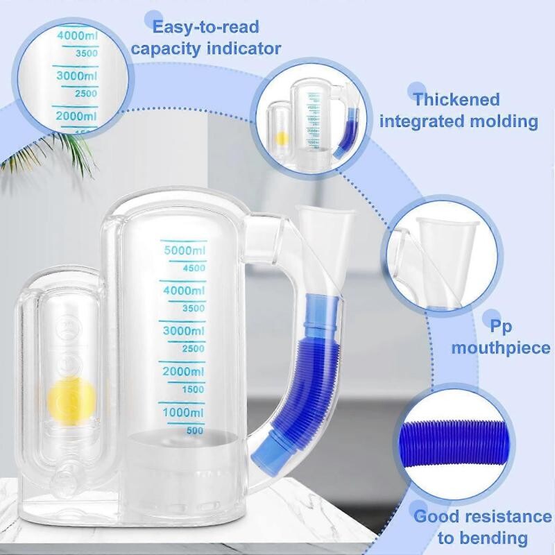 2025 Incentive Spirometer Adult,Breathing Exercise Device 5000ML Inhale Volume on OnBuy